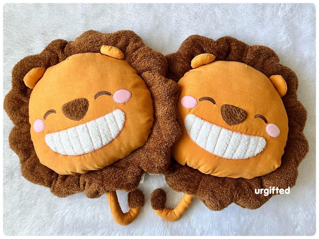 Smiley Lion Pillow Plush by Miniso, Hobbies & Toys, Toys & Games on ...