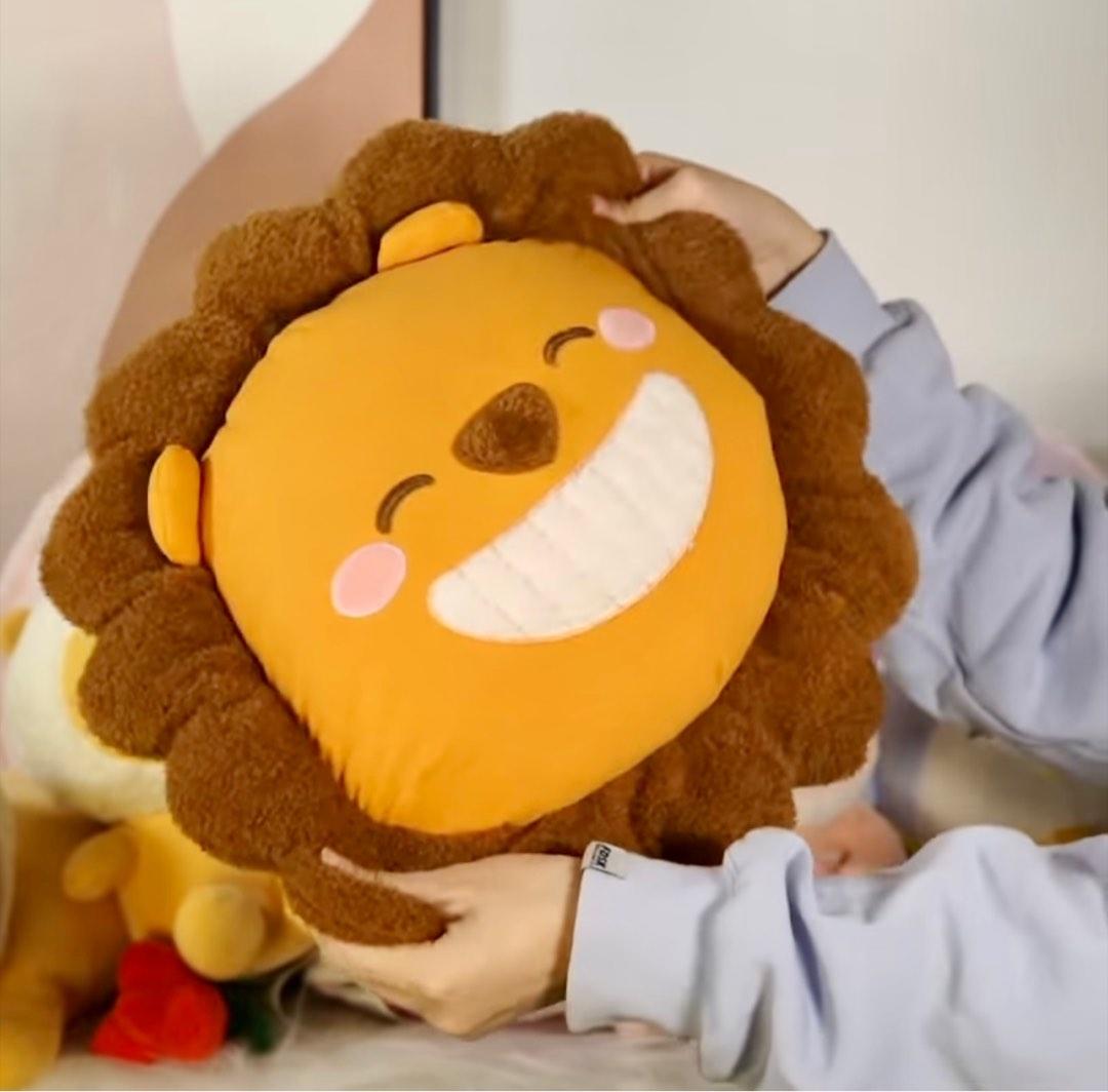 Smiley Lion Pillow Plush by Miniso, Hobbies & Toys, Toys & Games on ...