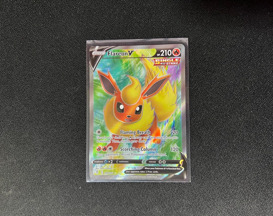 SS7 Evolving Skies Flareon V Full Art Ultra Rare - Pokemon TCG ES FA UR ...