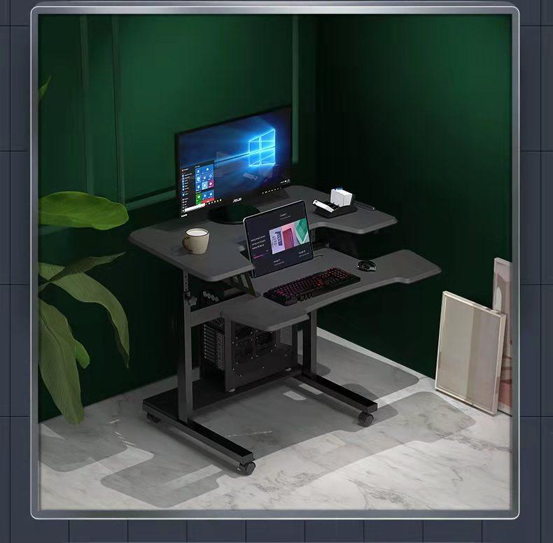 Standing Desk Movable with Integrated Keyboard Tray and Ipad Groove for ...
