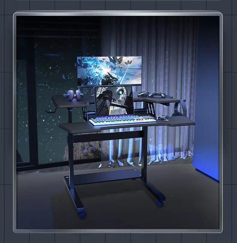 Standing Desk Movable with Integrated Keyboard Tray and Ipad Groove for ...