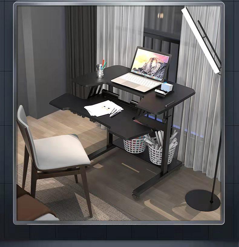 Standing Desk Movable with Integrated Keyboard Tray and Ipad Groove for ...