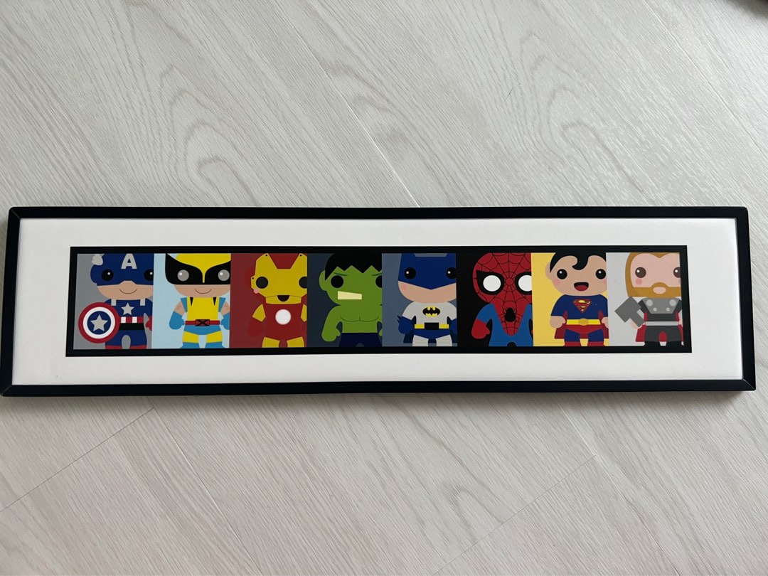 Superheroes Wall Art Marvel x DC, Furniture & Home Living, Home Decor ...