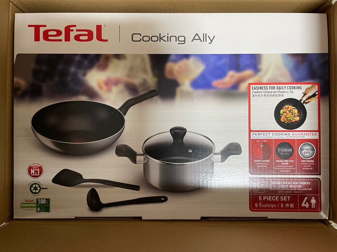 Tefal Cooking Ally 5pc set, Furniture & Home Living, Kitchenware ...