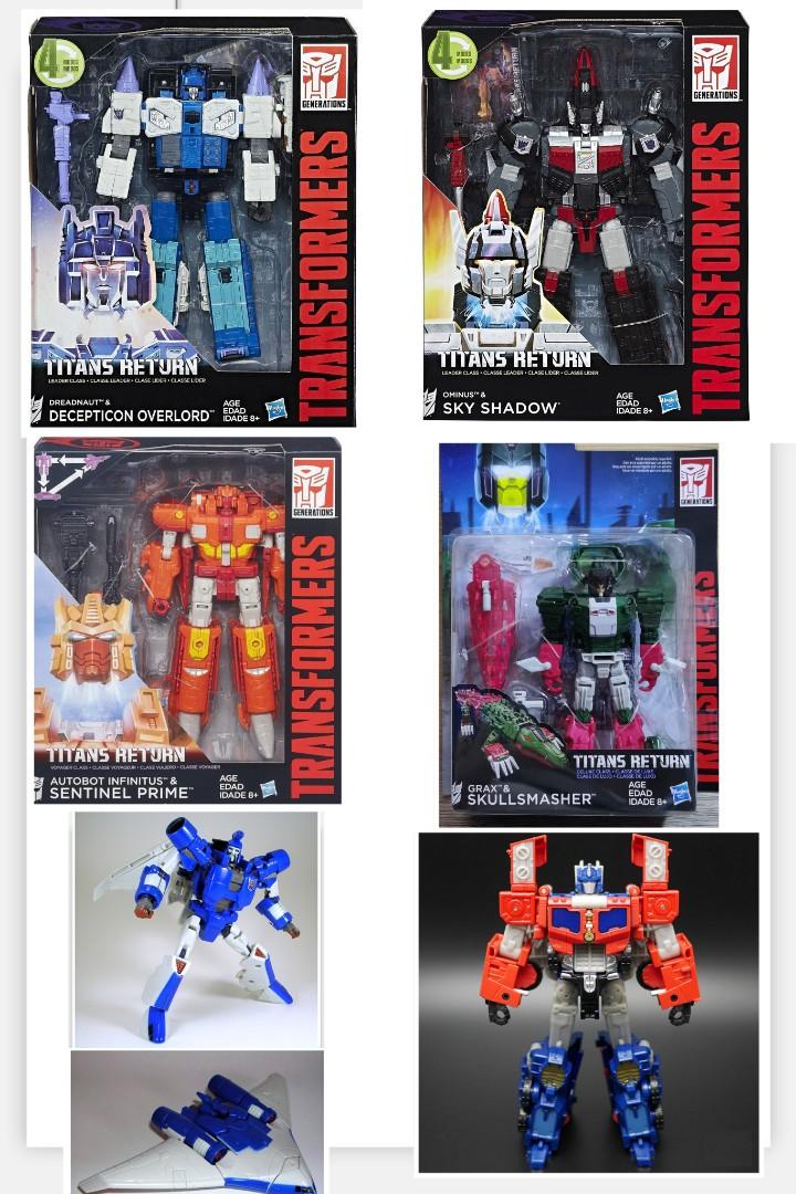 Transformers Titan Return Overload, Sky Shadow, Sentinel Prime ...