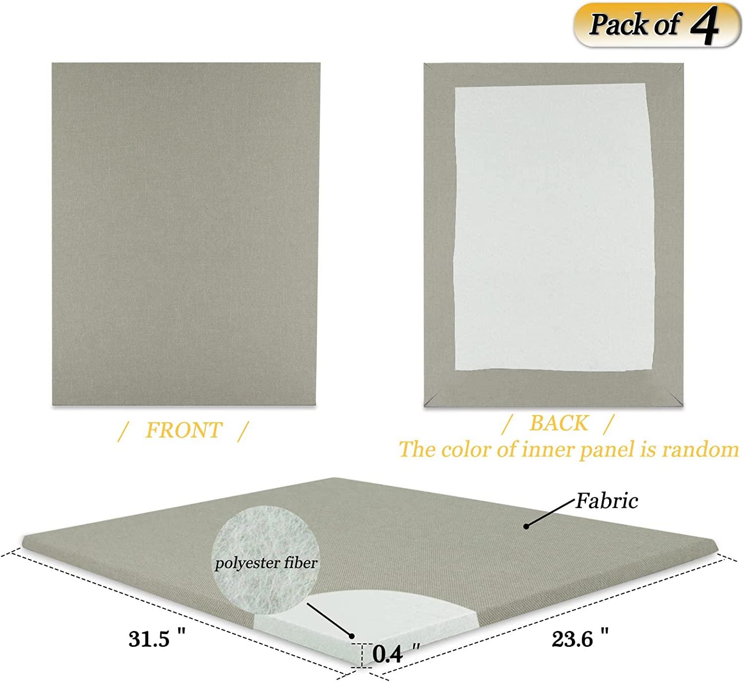 TroyStudio Fabric Acoustic Panels - 31.5 x 23.6 x 0.4 Inches 6 Pack ...