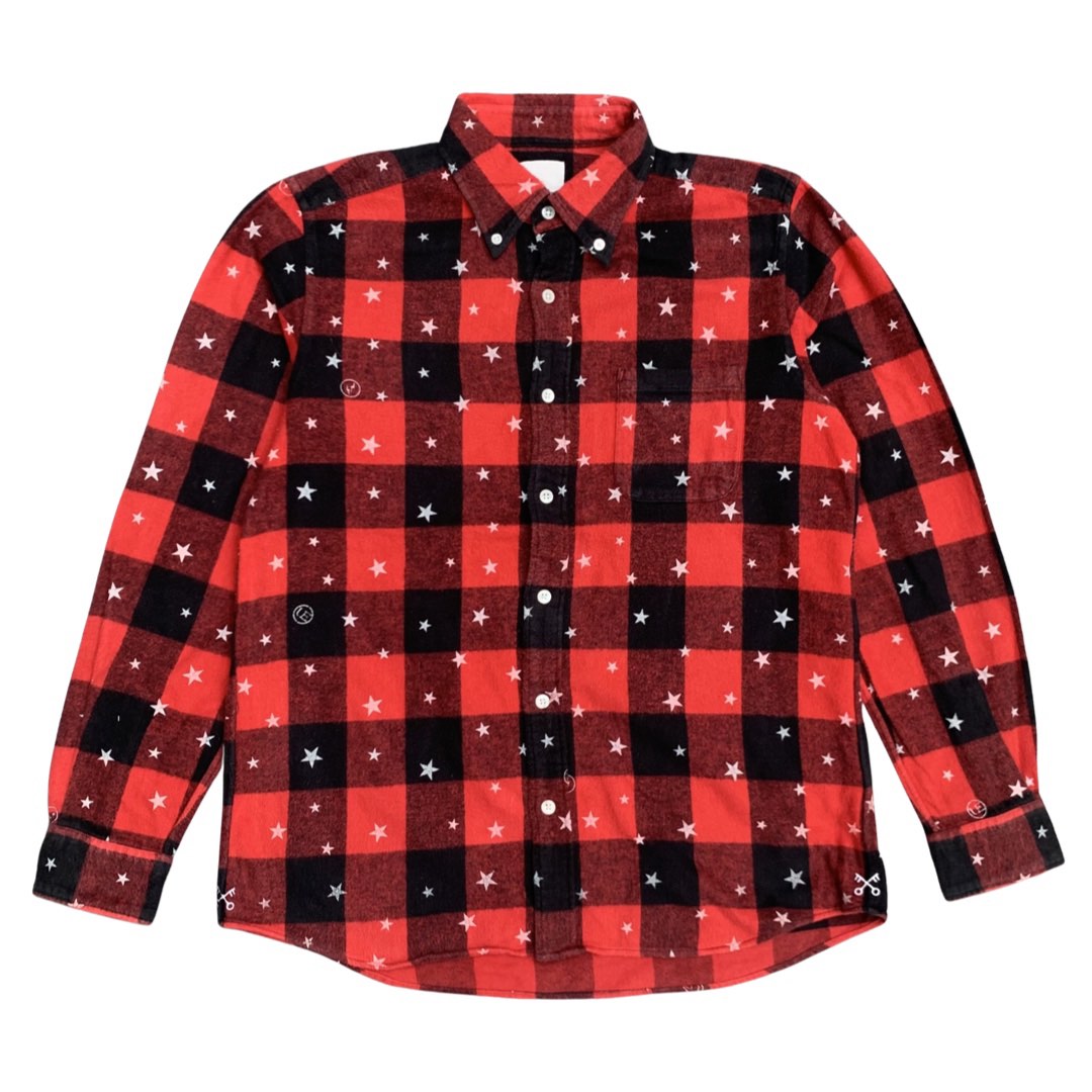 Uniform Experiment Sophnet x Fragment Star Print Ombre Shirt, Fesyen ...