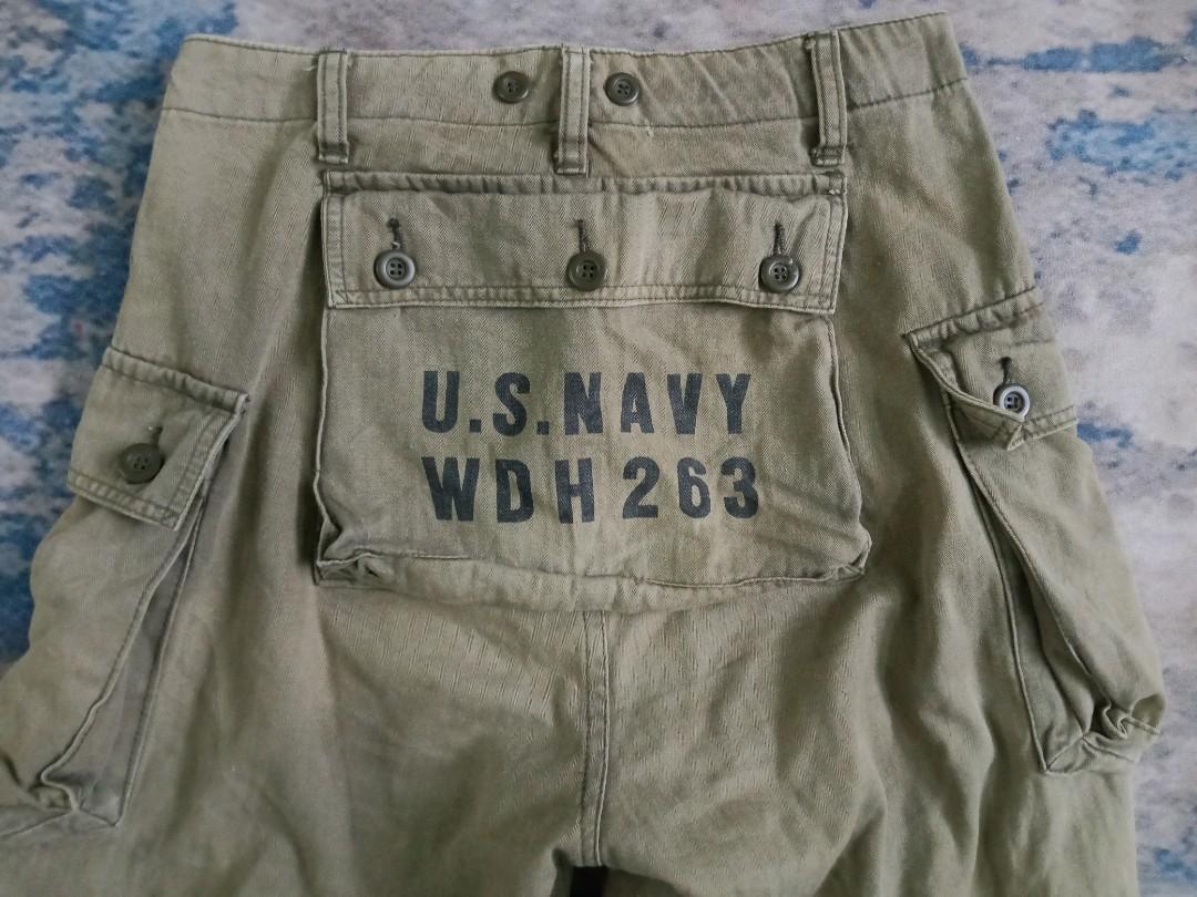 U.S. NAVY MONKEY PANT MILITARY ARMY HERRINGBONE TWILL VINTAGE STYLE USN ...