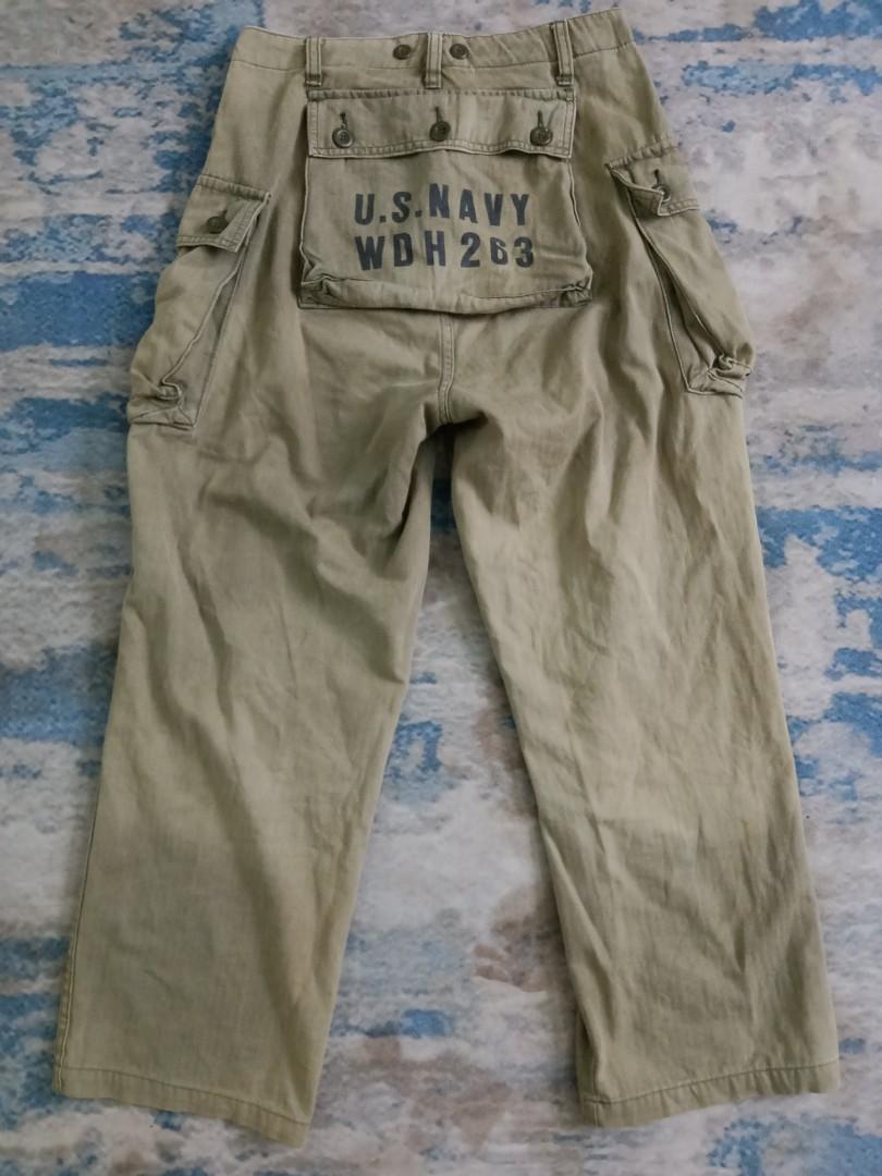 U.S. NAVY MONKEY PANT MILITARY ARMY HERRINGBONE TWILL VINTAGE STYLE USN ...