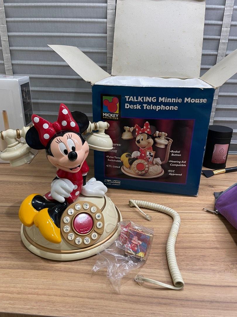 VINTAGE minnie disney telephone holder talking telephone display set ...