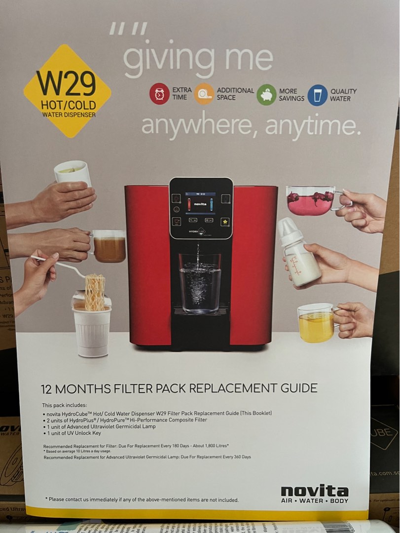 W29 Novita Hot/Cold Water Dispenser Filter & UV Lamp, TV & Home ...