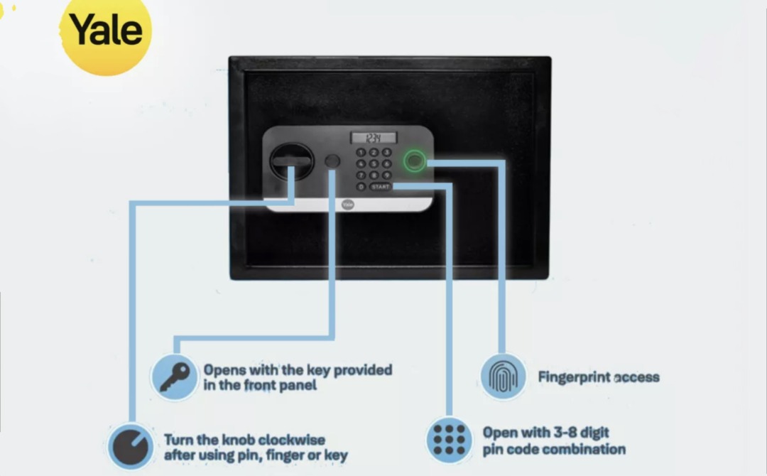 Yale Stellar Biometric Safe 250/DB2, Furniture & Home Living, Security ...