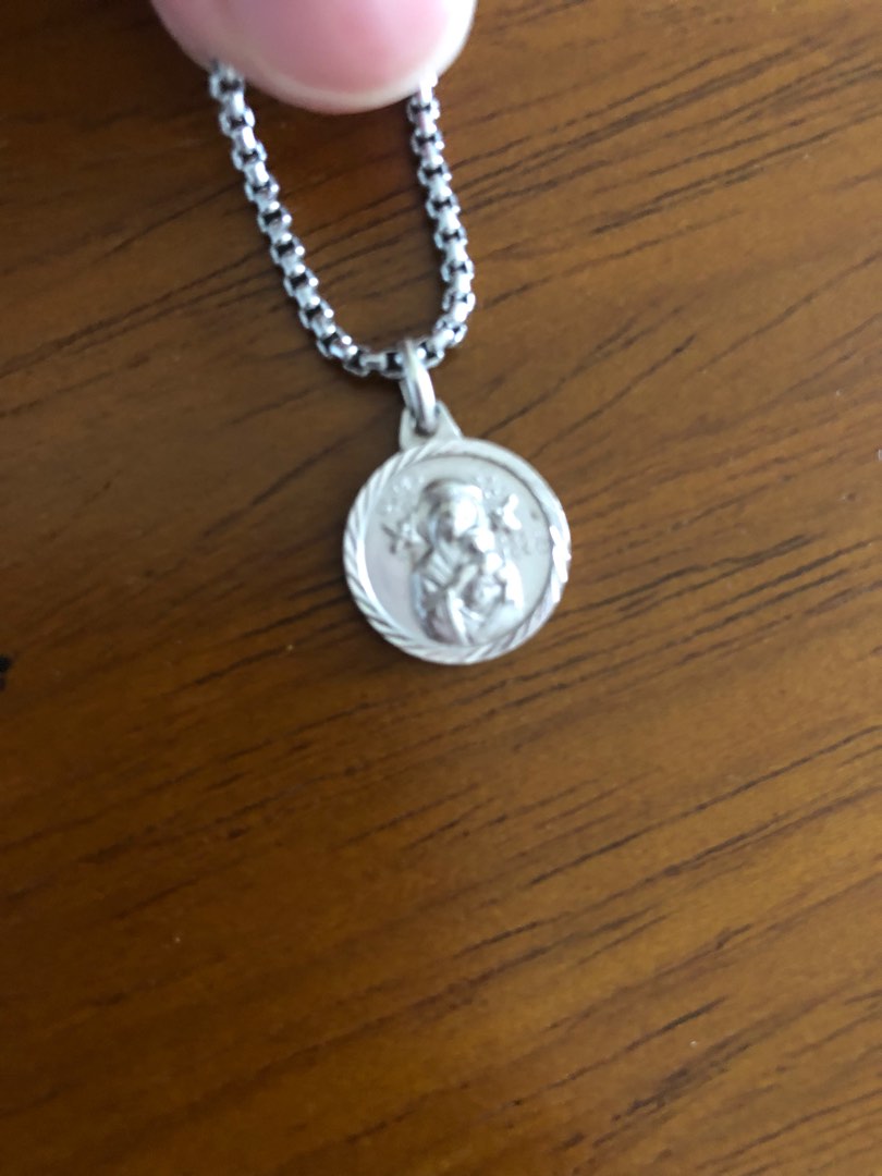 14k Italian Gold Scapular Pendant, Women's Fashion, Jewelry ...