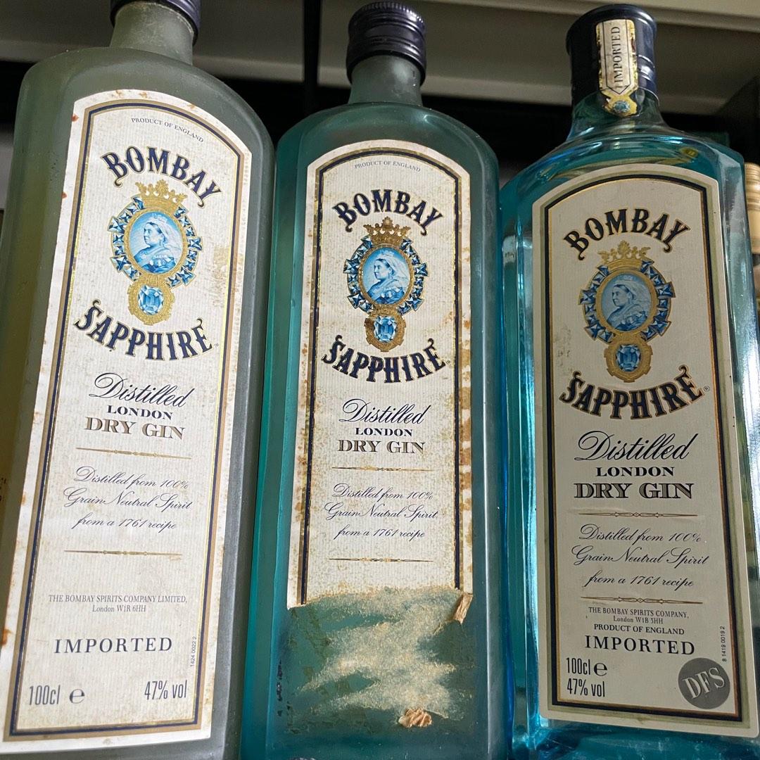 1L Bombay Sapphire Gin London Dry 47% ABV 1000ml, Food & Drinks ...