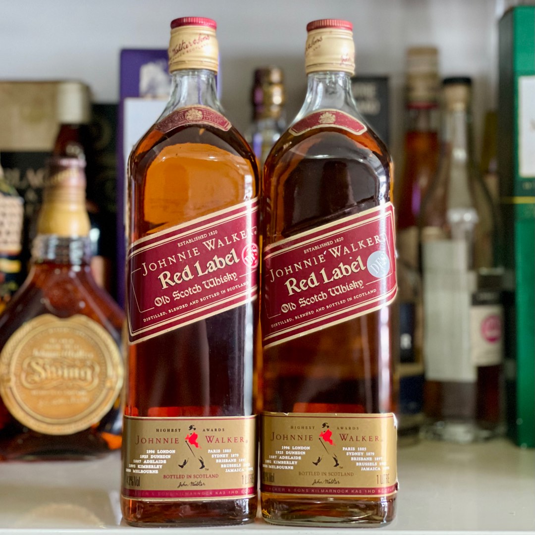 1L Red Label Johnnie Walker 1990s Scotch no box 1000ml, Food & Drinks ...