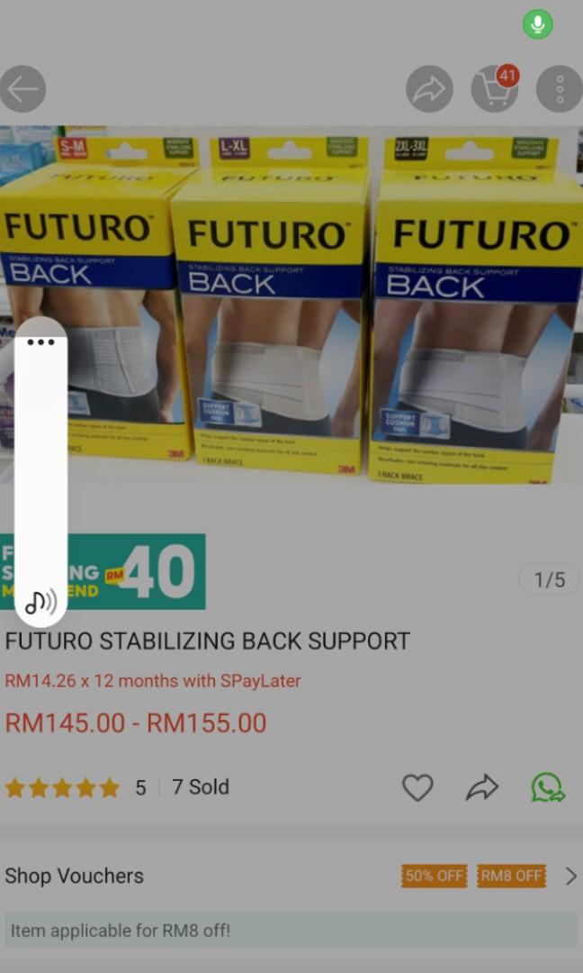 3M Futuro stabilizing back support, Health & Nutrition, Medical ...