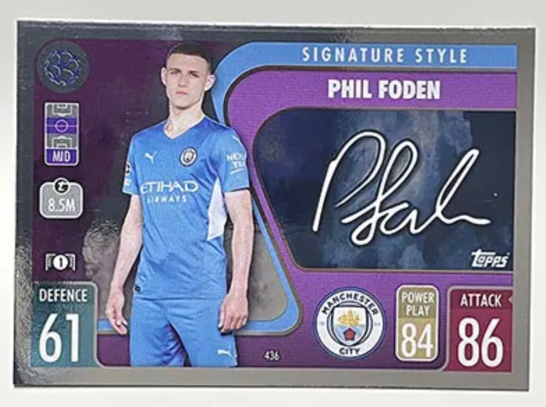 436 Phil Foden Signature Style (Manchester City) Match Attax 2021/22 ...