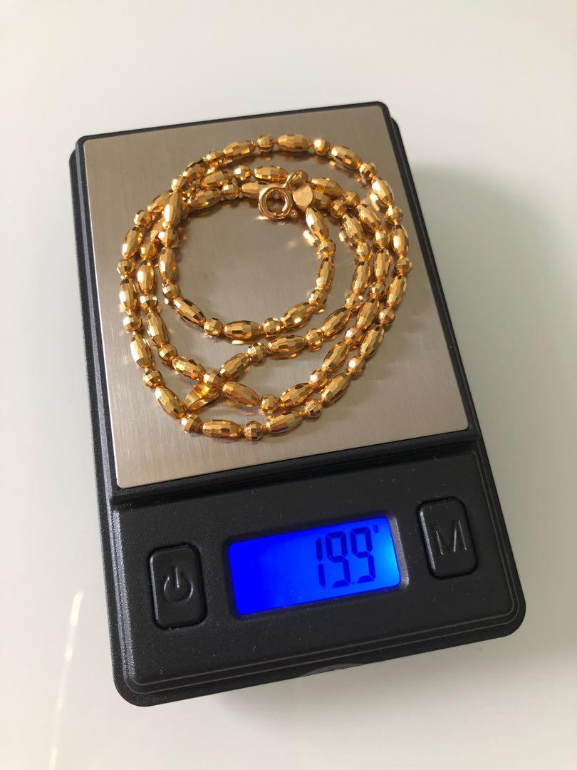 916 22k gold necklace, Women's Fashion, Jewelry & Organisers, Necklaces ...