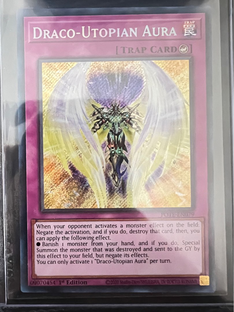 遊戲王 Yugioh: Draco-Utopian Aura POTE 1st [Secret] [Trap], 興趣及遊戲, 玩具 & 遊戲類 - Carousell