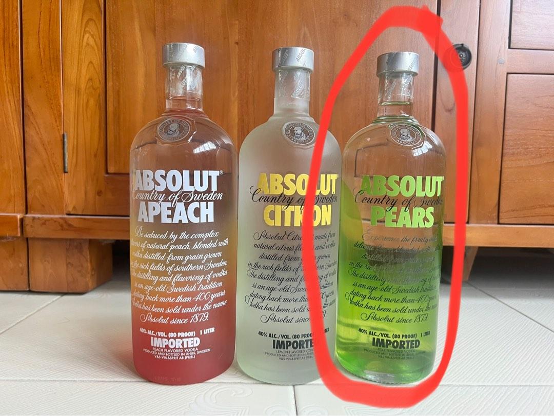 Absolute Vodka 1 Litre, Food & Drinks, Alcoholic Beverages on Carousell
