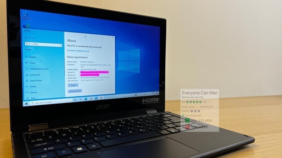Acer Laptop Spin, 360 degrees smart hinge, Touch Screen 2 in 1 ...