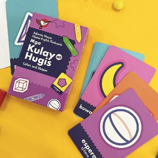 Adarna House Filipino-English Flashcards: Mga Kulay at Hugis (Colors ...
