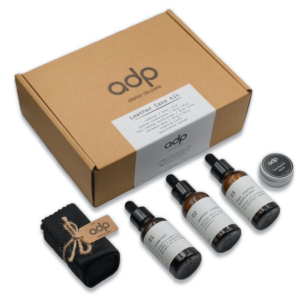 ADP Luxury Leather Bag Cleaner Kit Cleanser Conditioner Moisturiser ...