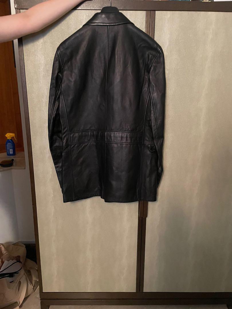 Alfred Dunhill Mens Leather Jacket, Men's Fashion, Coats, Jackets and Outerwear on Carousell