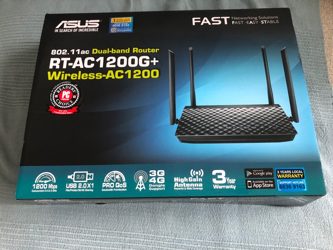ASUS RT-AC1200G+ Router, Computers & Tech, Parts & Accessories ...