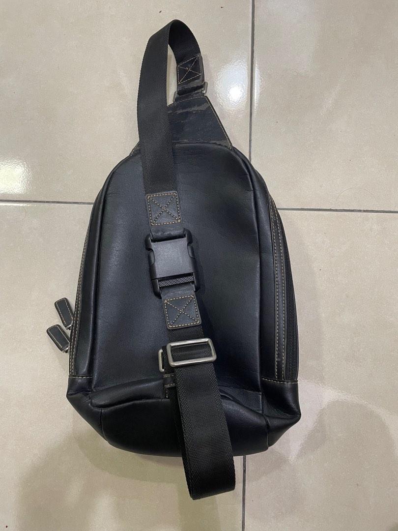 Authentic Charles Berkeley Sling Bag Leather, Men's Fashion, Bags ...