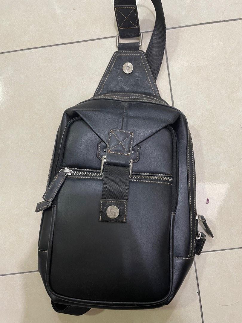 Authentic Charles Berkeley Sling Bag Leather, Men's Fashion, Bags ...
