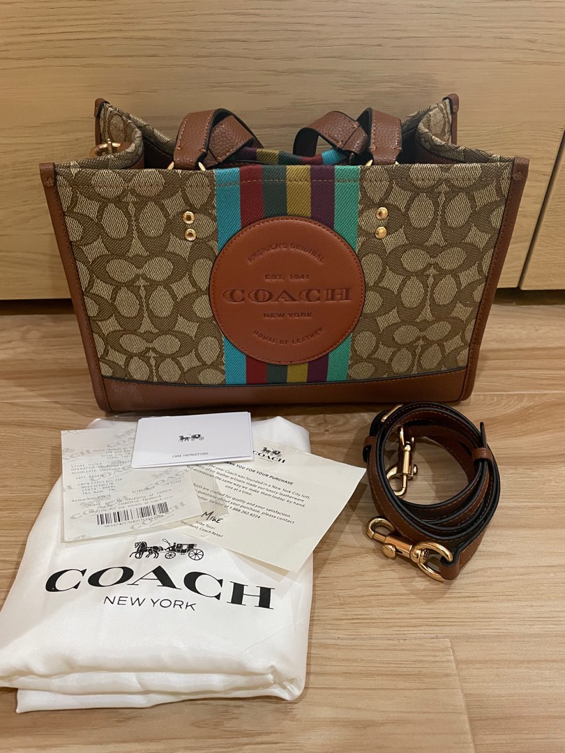Authentic Coach Dempsey Carryall In Signature Jacquard with Stripe and ...