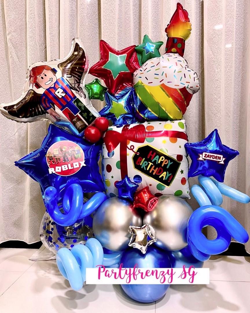 Balloon Roblox Theme Birthday Decor Display, Hobbies & Toys, Occasions ...