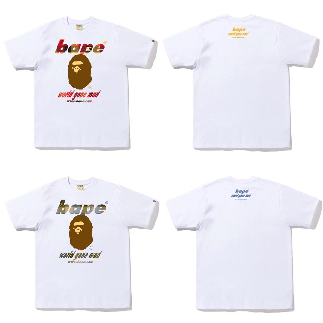 BAPE BLOCK CHECK WGM APE HEAD TEE, Men's Fashion, Tops & Sets, Tshirts ...