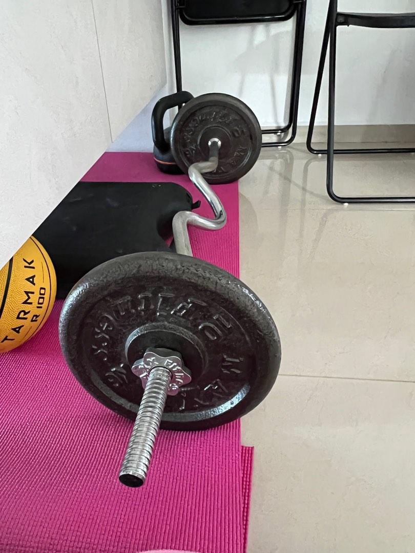 Bar bells 20kg (10kg each side), Sports Equipment, Exercise & Fitness ...