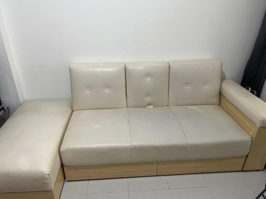 Bed and Basic Sofa Bed with Storage, Furniture & Home Living, Furniture, Sofas on Carousell