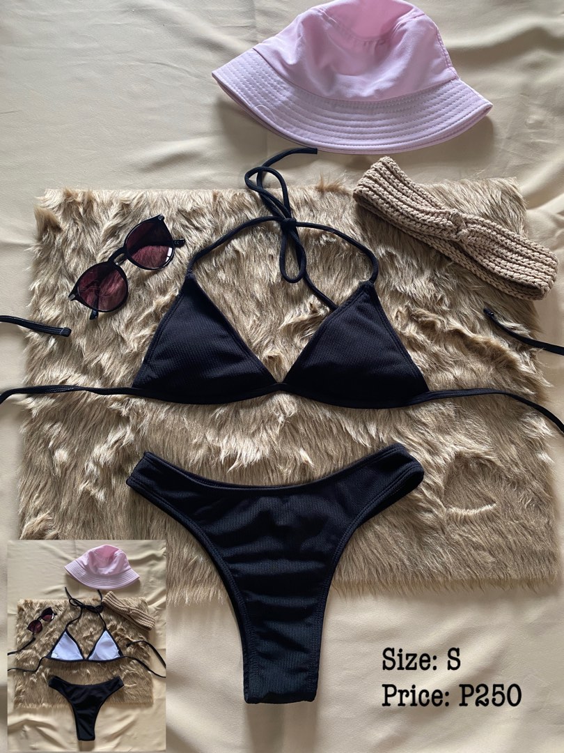 Black bikini, Women's Fashion, Swimwear, Bikinis & Swimsuits on Carousell
