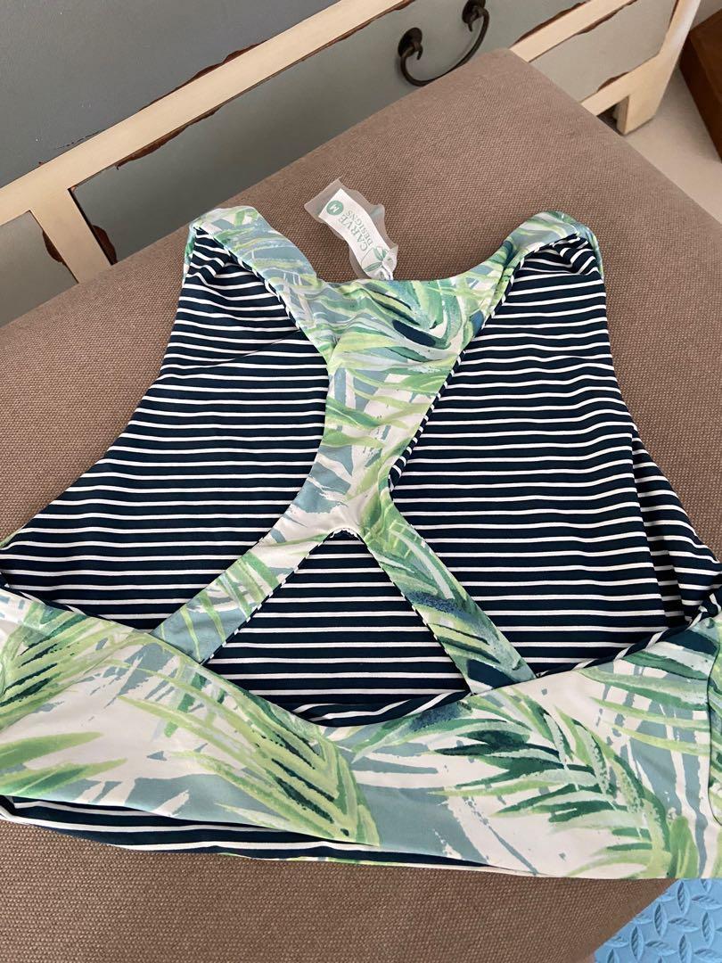 BN USA Carve Design Reversible swim wear crop top racer, Women's ...