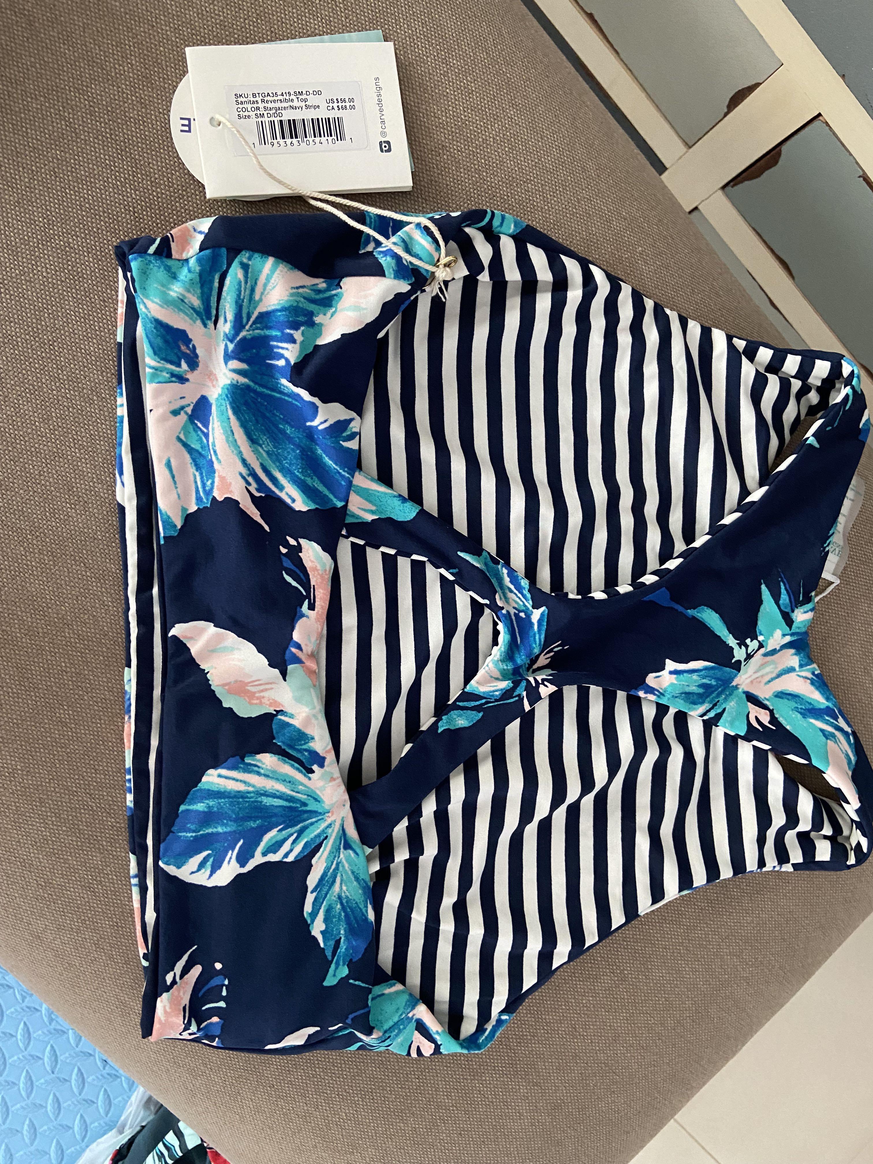 BN USA Carve Design Reversible swim wear crop top racer, Women's ...