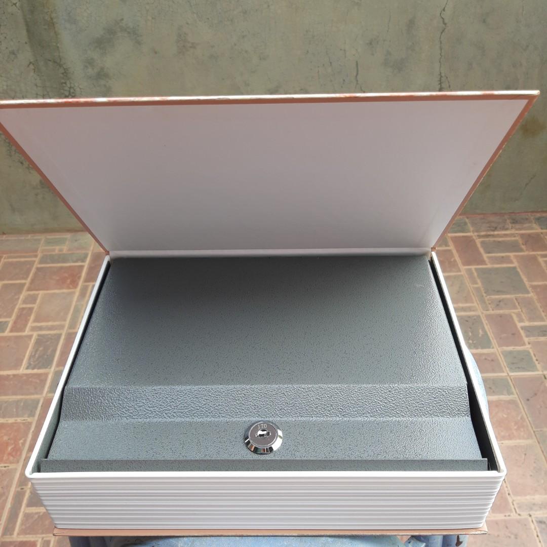 Book safe box with key, Furniture & Home Living, Security & Locks, Safe ...