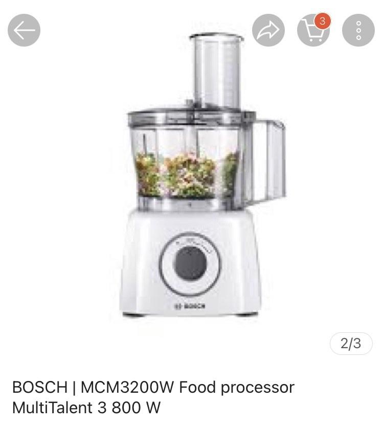 Bosh food processor multitalent white, TV & Home Appliances, Kitchen ...
