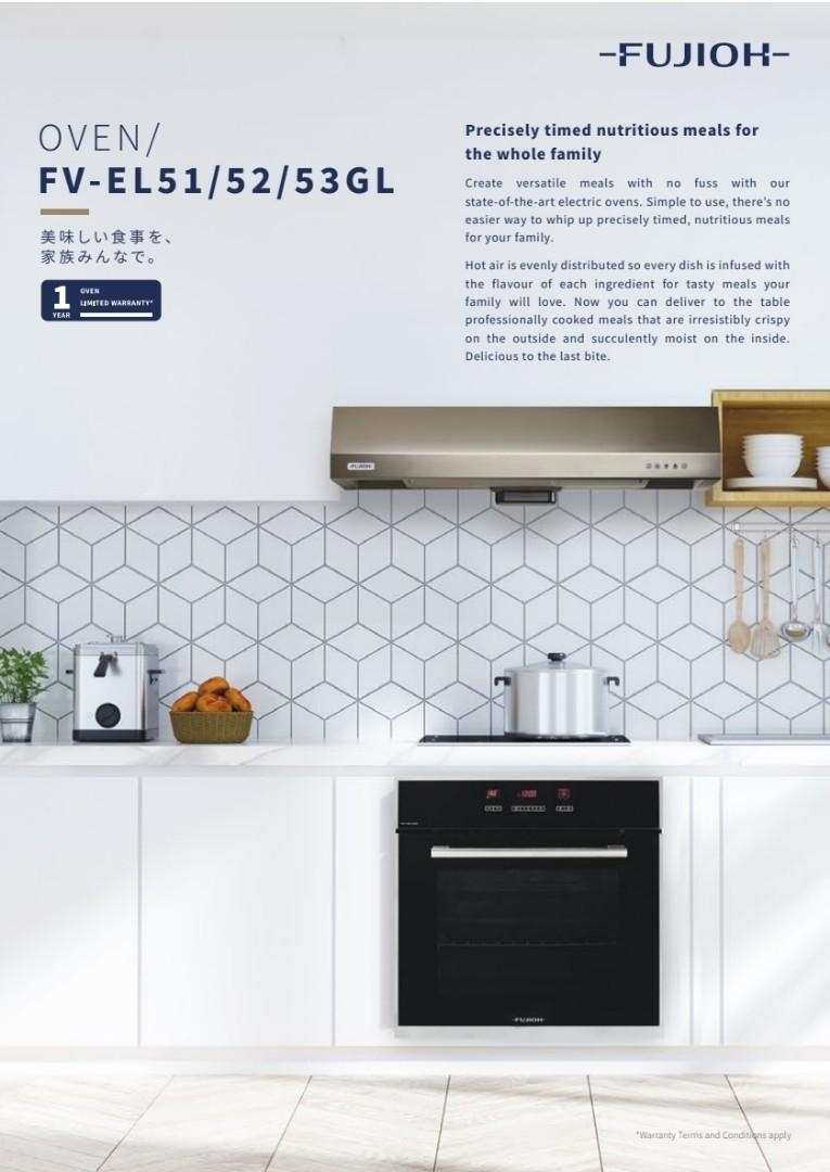 Fujioh Built in oven FV-EL52, Furniture & Home Living, Bathroom ...