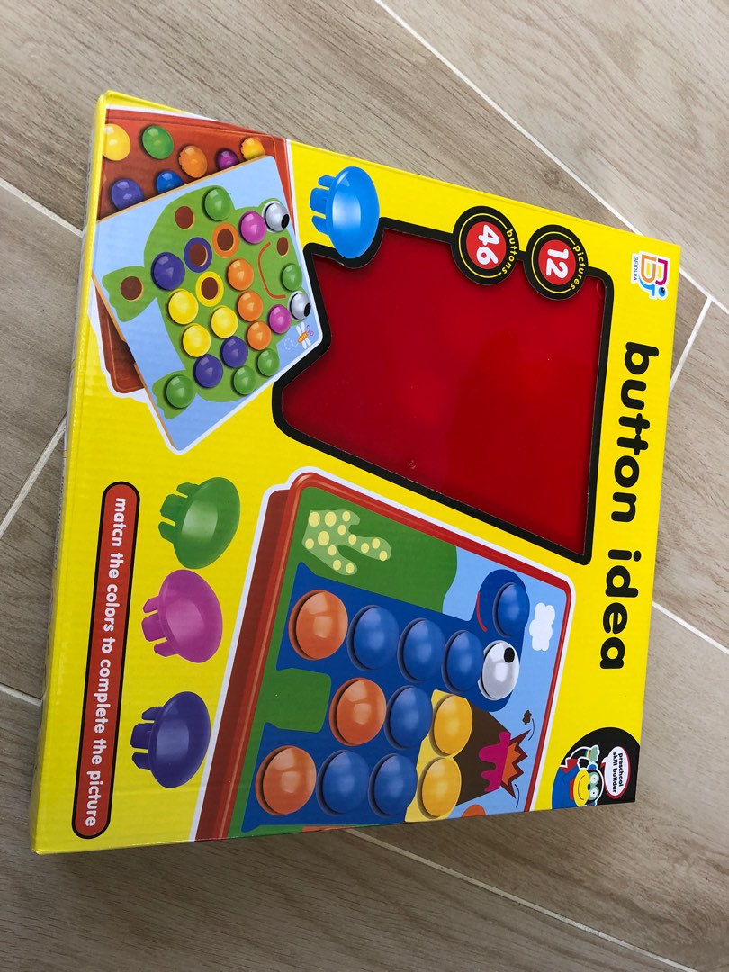 Button idea 顏色學習 眼腦協條訓練, 兒童＆孕婦用品, 嬰兒玩具 - Carousell