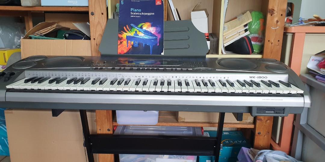 Casio Wk-1800 76 light weight keyboard with music stand, Hobbies & Toys ...