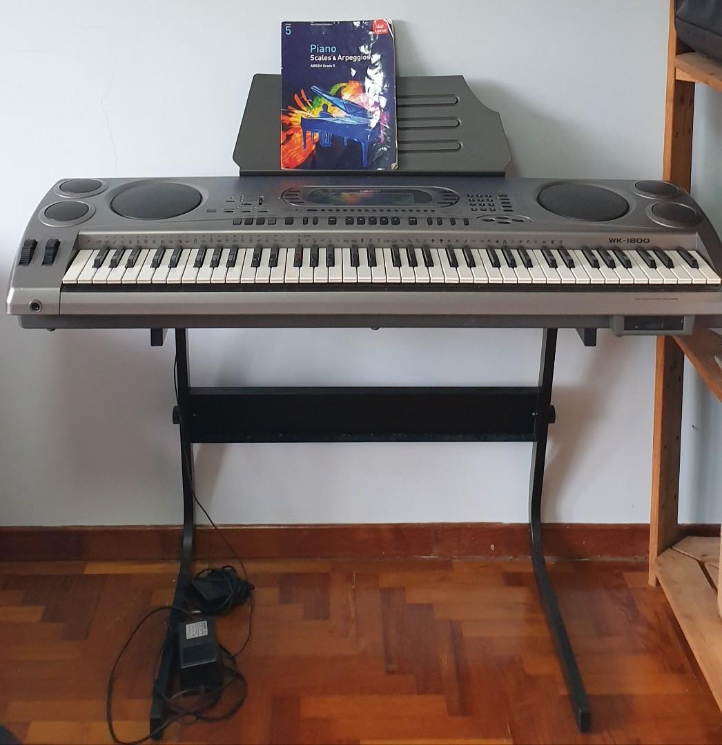 Casio Wk-1800 76 light weight keyboard with music stand, Hobbies & Toys ...