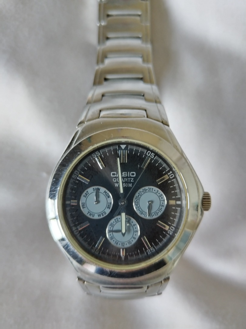 Casio Stainless Steel Watch Day / Date, Men's Fashion, Watches ...