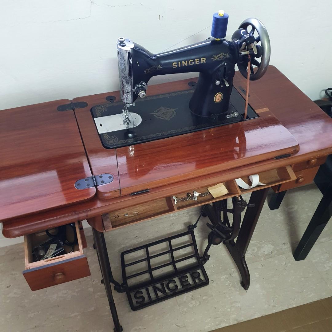 Classic Singer Sewing machine, Furniture & Home Living, Home Decor ...