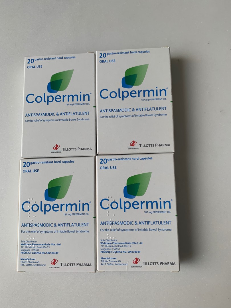 Colpermin lot of 4 boxes (20 capsules each) expire Jan2024, Health ...