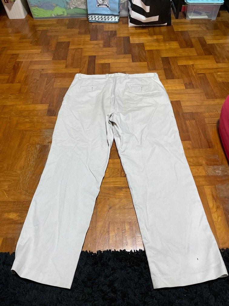 cream chinos, Men's Fashion, Bottoms, Chinos on Carousell