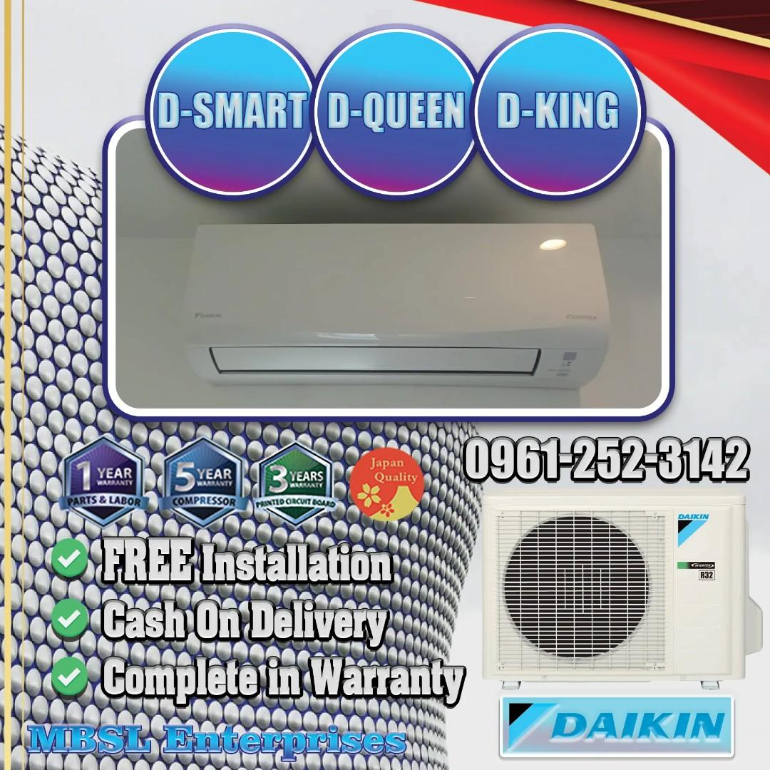 Daikin D Smart Inverter Split Type With Free Installation, TV & Home ...